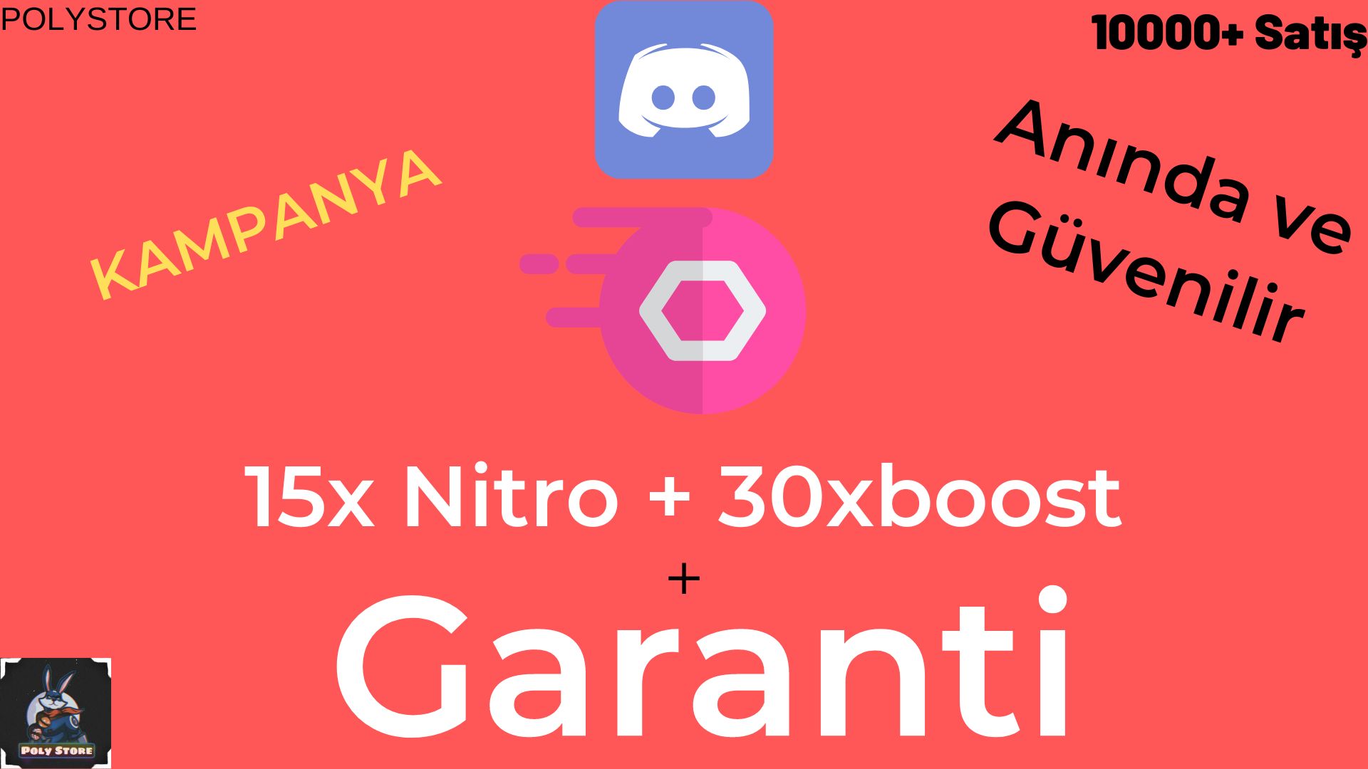 15X Adet 1 Aylık Discord Nitro +30 Boost | İtemsatış
