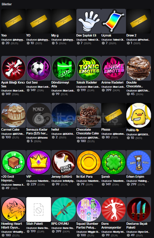 30k+ Robux Harcanmış Hesap Limit.. İlan No: #4639327 | İtemSatış