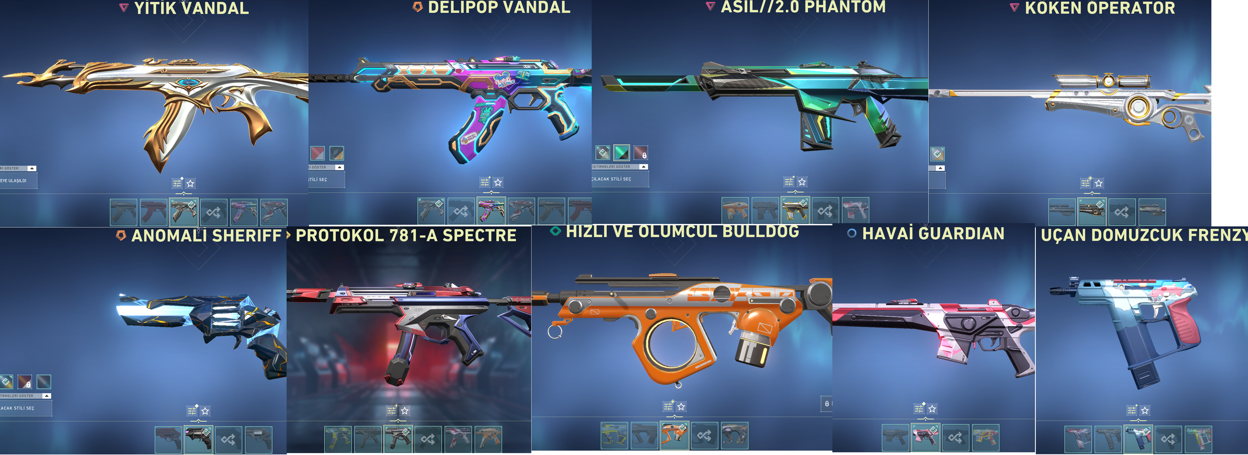 44 SKİNLİ 5 KNİFE 55 LV ELMAS 1 MAİLLİ MAİNLİK | İtemsatış