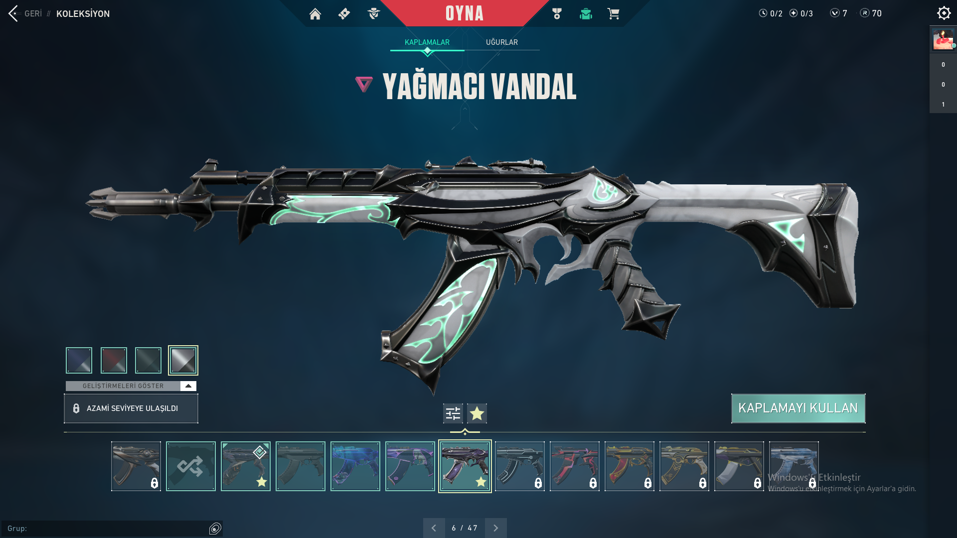 Efsane LoL ve Valorant hesabı 3 vandal skin - 1137528 | İtemsatış