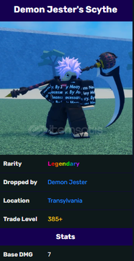 GPO Demon Jester Scythe - 1383836 | İtemsatış