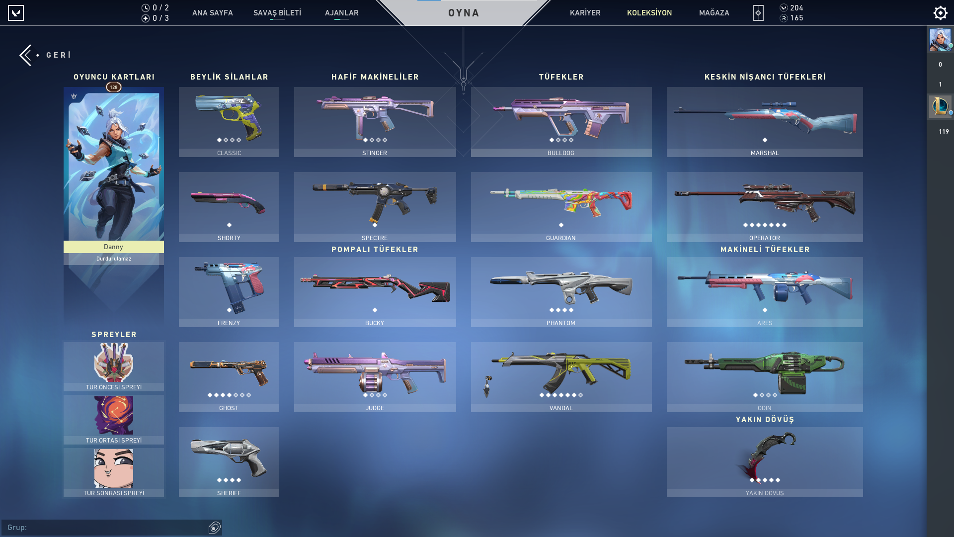 TR Valorant İmmortal Rank 80 Skinli Full He - 1027272 | İtemsatış