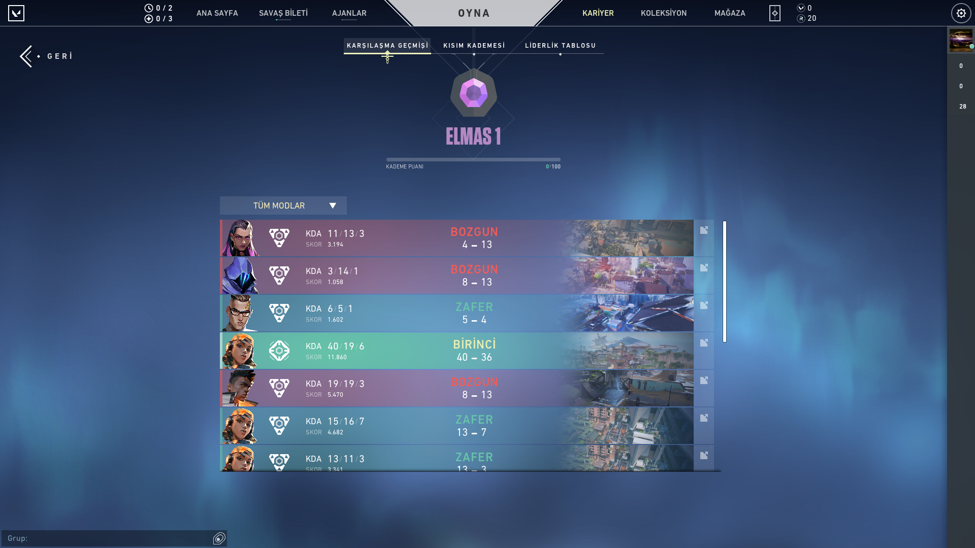 Valorant Full hesap Diamond 1 | İtemsatış