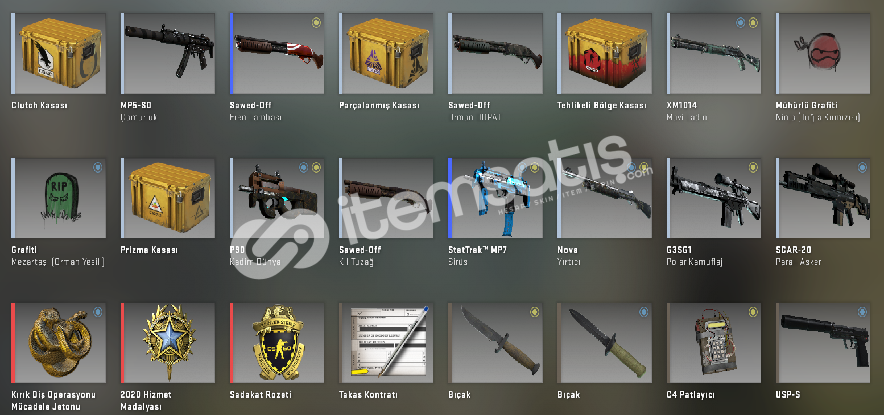 4 MADALYALI RUSTLI 40 TL CS GO ENVANTERLİ 200 TL | İtemsatış