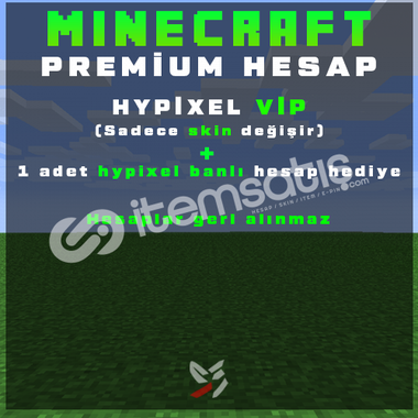 Minecraft Premium Hesap (HYPİXEL VİP) ve HE | İtemsatış